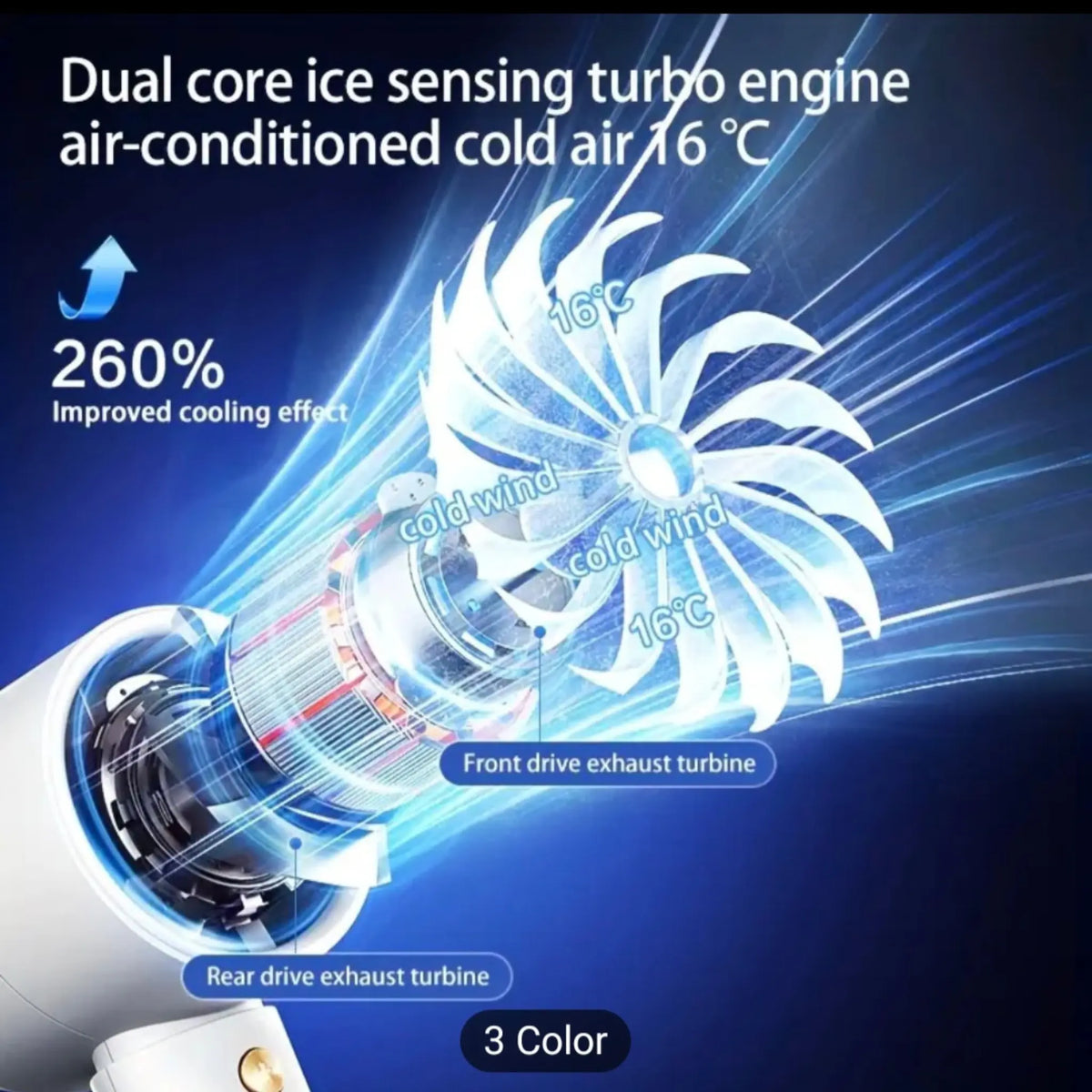 Turbo Jet Fan Mini Portable Ice Cold Fan